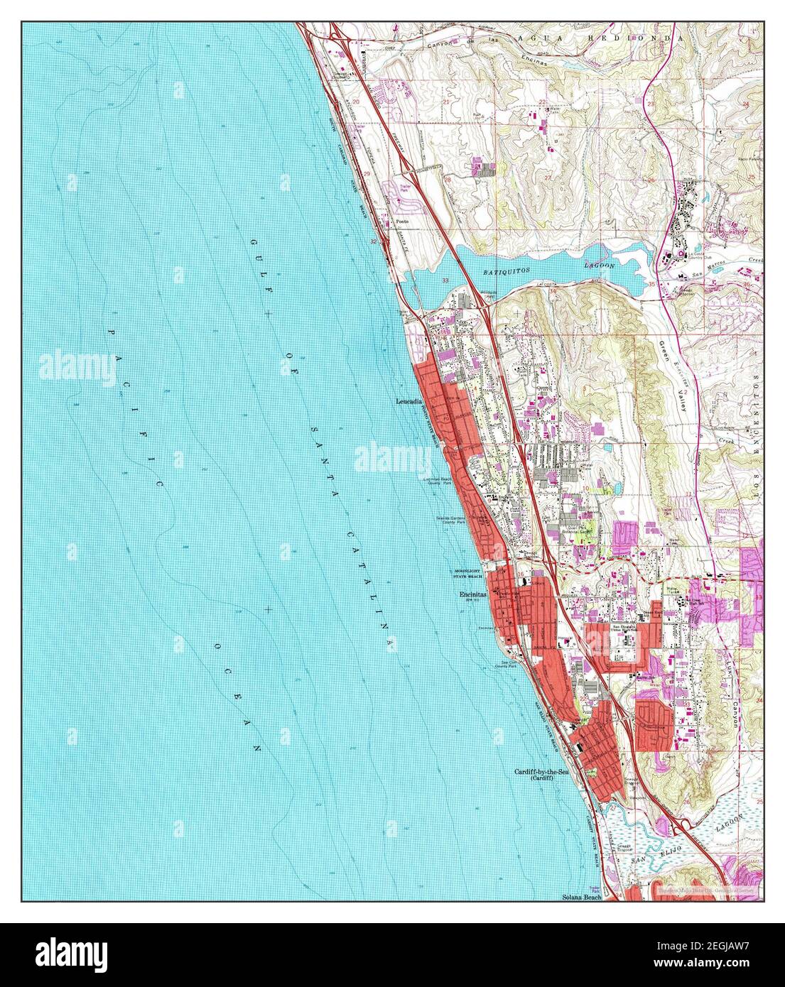 Encinitas, California, map 1968, 1:24000, United States of America by ...