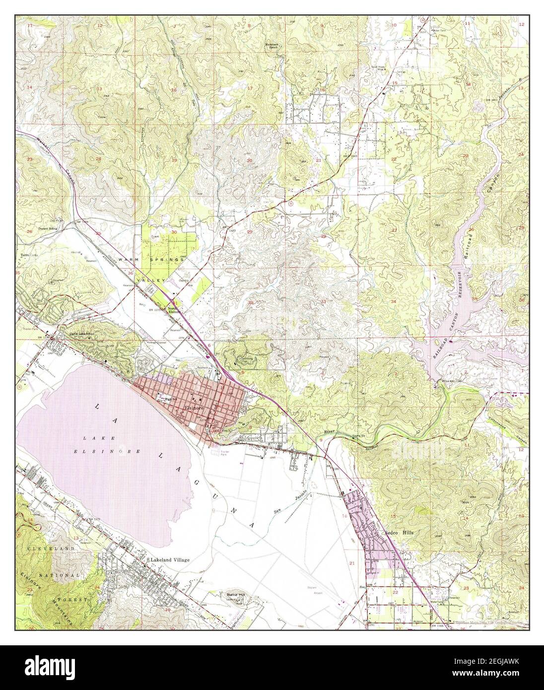 Elsinore, California, map 1953, 1:24000, United States of America by ...