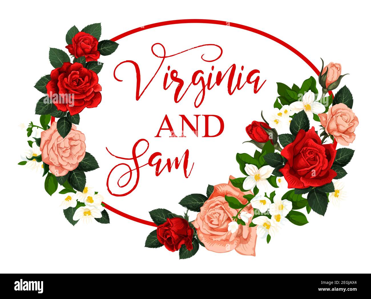 Red Border Design For Wedding