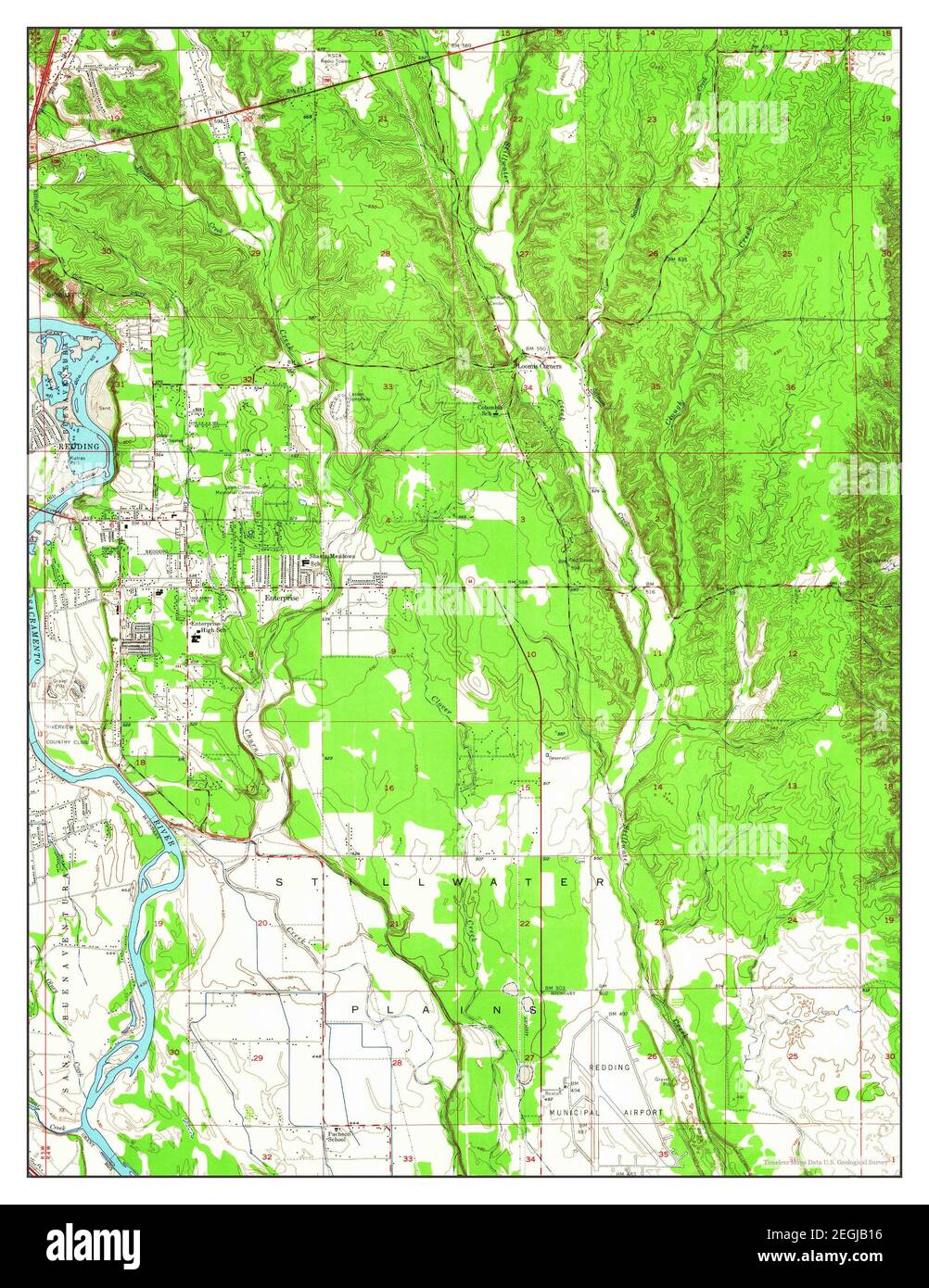 Enterprise, California, map 1957, 1:24000, United States of America by ...