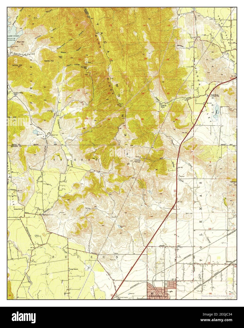 Fairfield california map hi-res stock photography and images - Alamy