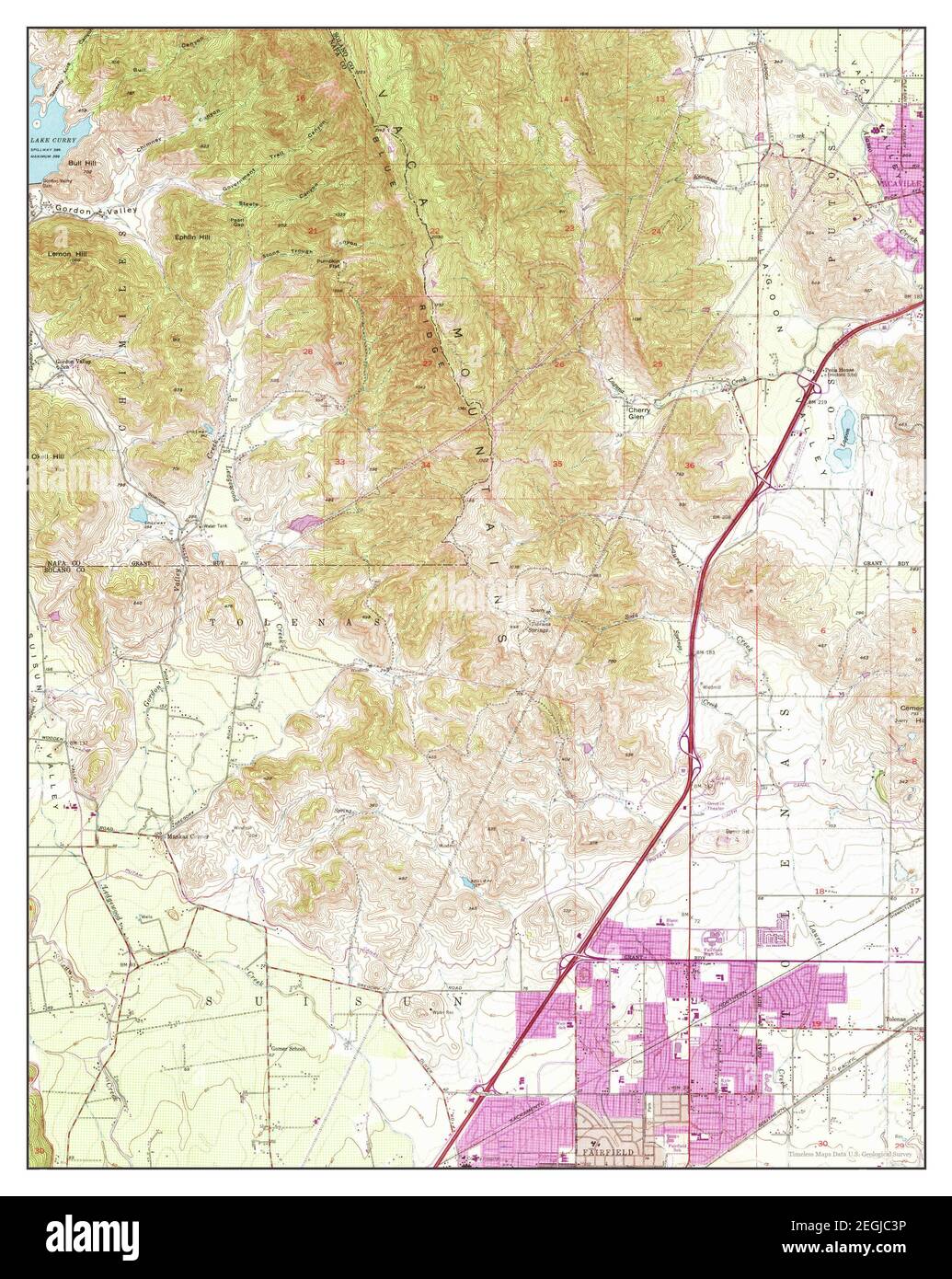 Fairfield california map hi-res stock photography and images - Alamy