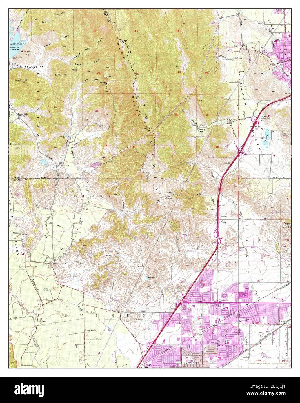 Fairfield california map hi-res stock photography and images - Alamy
