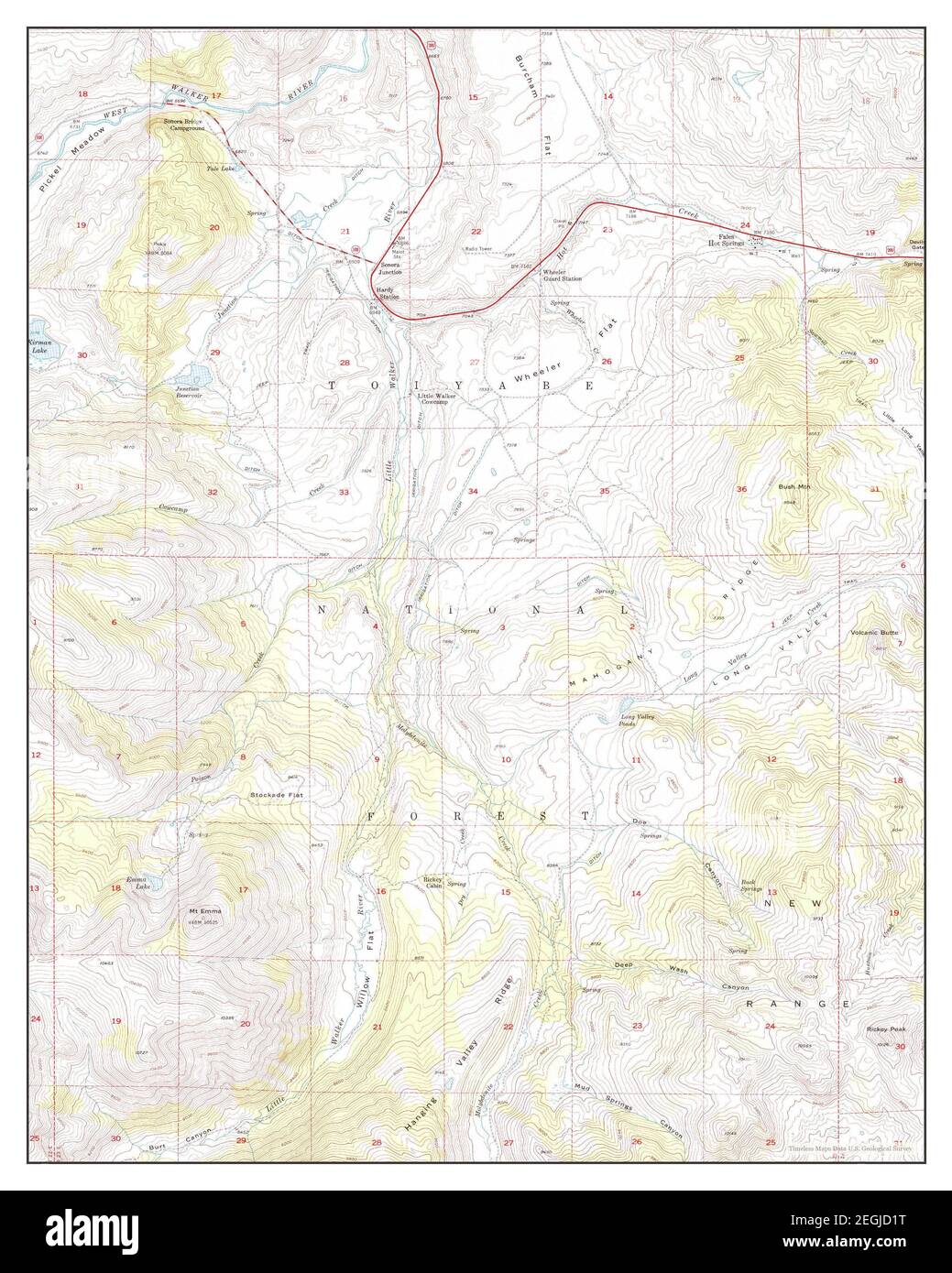 Fales Hot Springs, California, map 1954, 1:24000, United States of ...