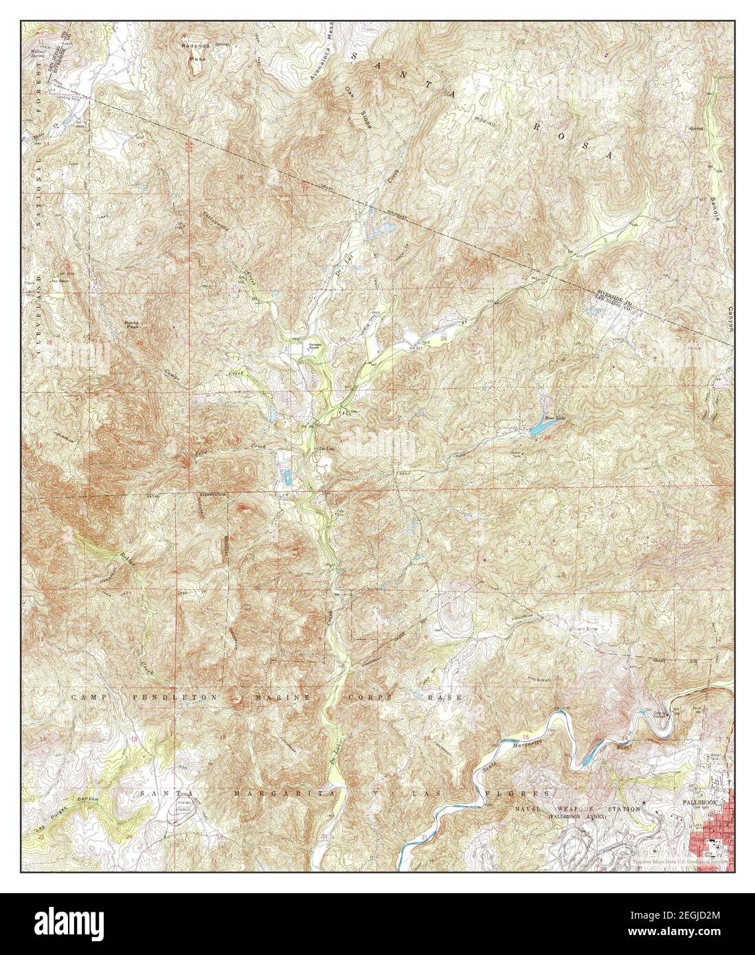 Fallbrook, California, map 1968, 1:24000, United States of America by ...