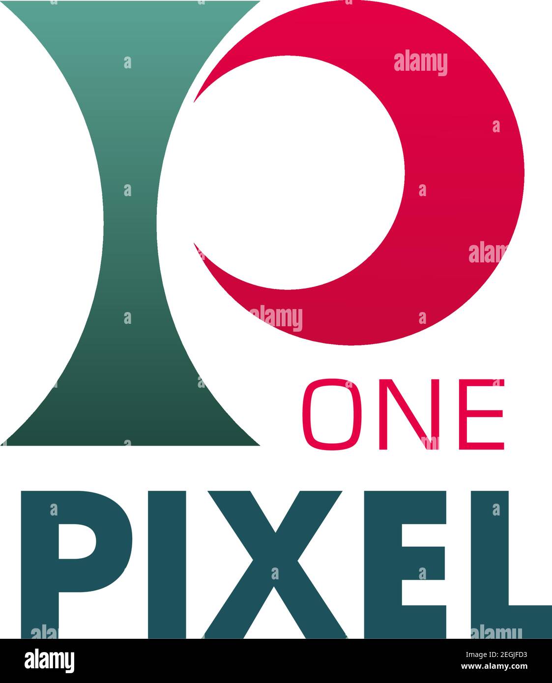 Technology logo symbol of one pixel. Colorful sign for IT business ...