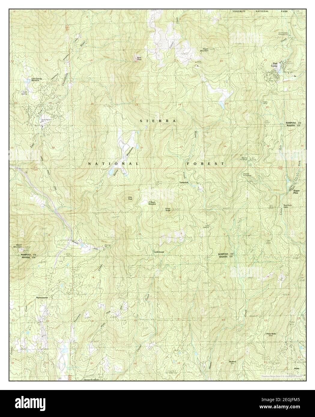 Fish Camp, California, map 1990, 1:24000, United States of America by ...