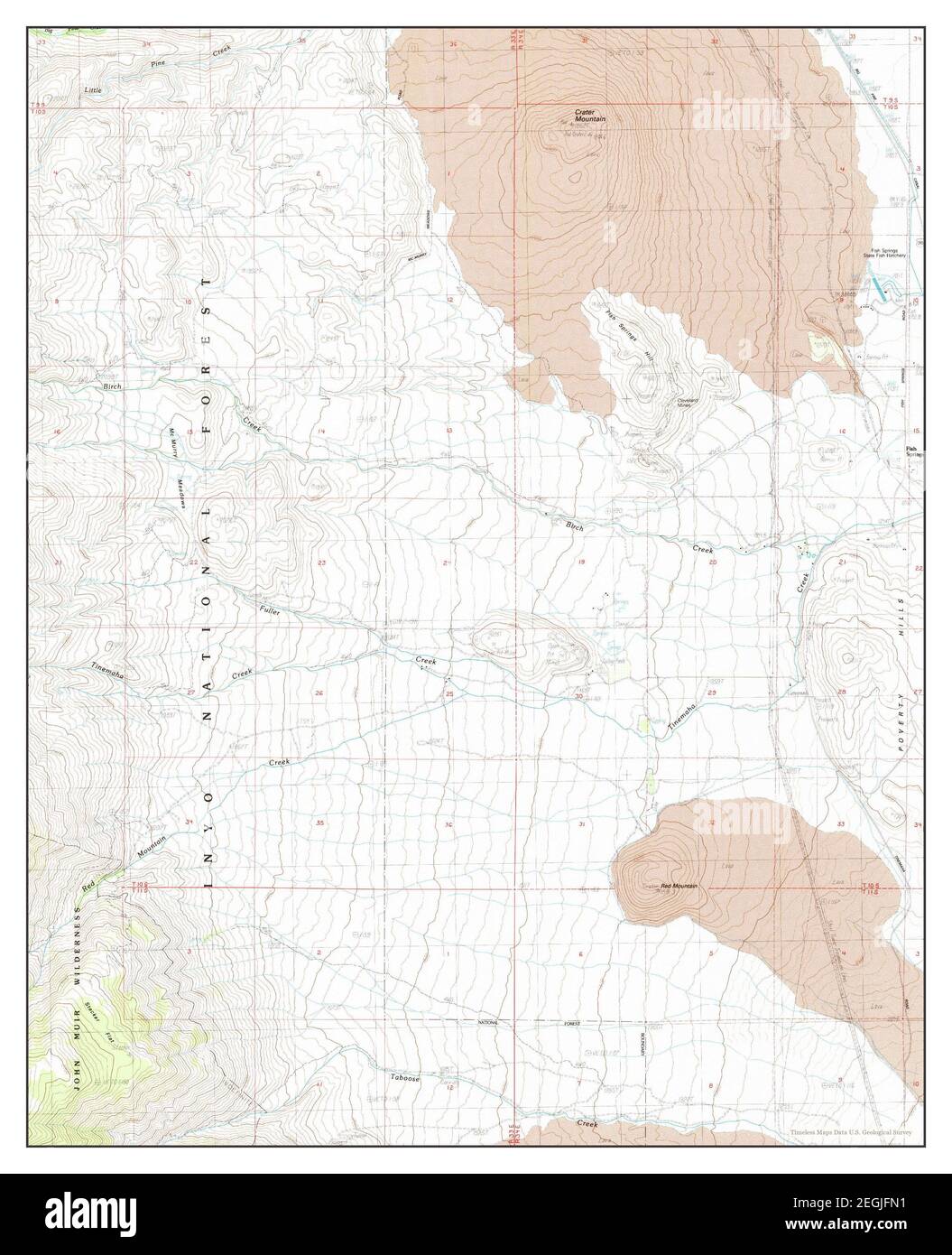 Fish Springs, California, map 1984, 1:24000, United States of America ...