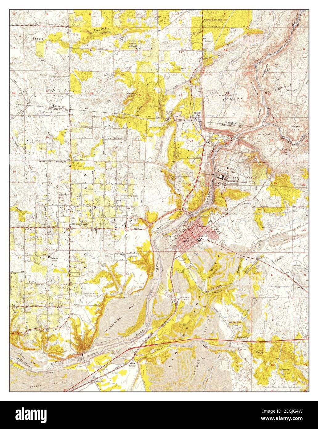 Map of folsom hi-res stock photography and images - Alamy