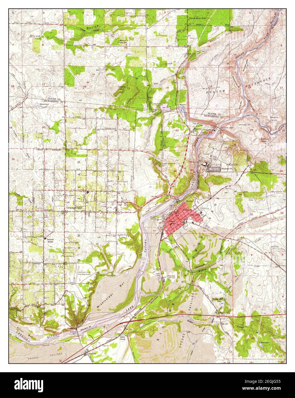 Map of folsom hi-res stock photography and images - Alamy