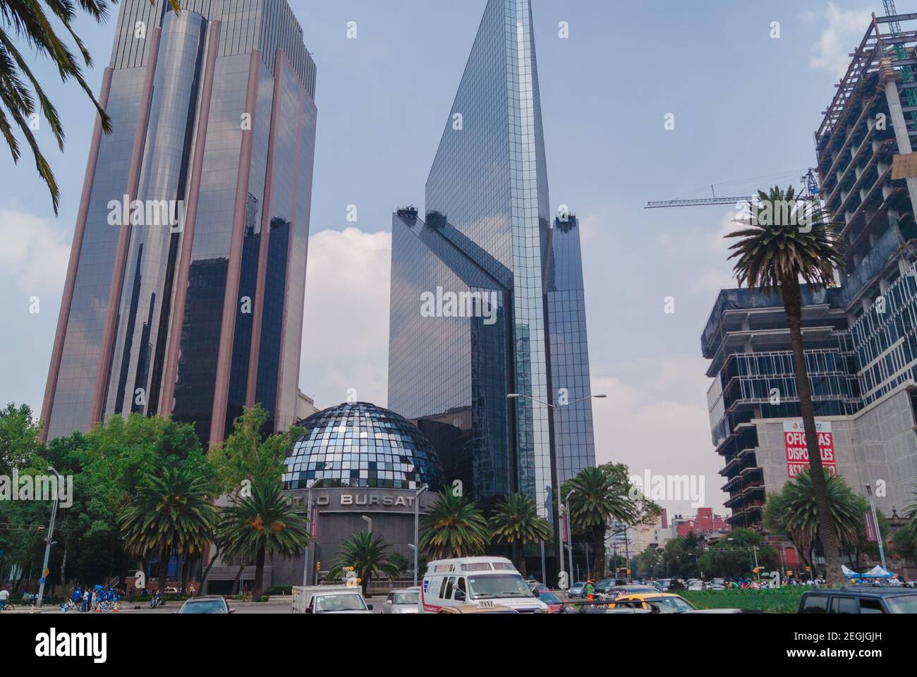 Mexico, Mexico City, August 26, 2012, building of the Mexican Stock ...