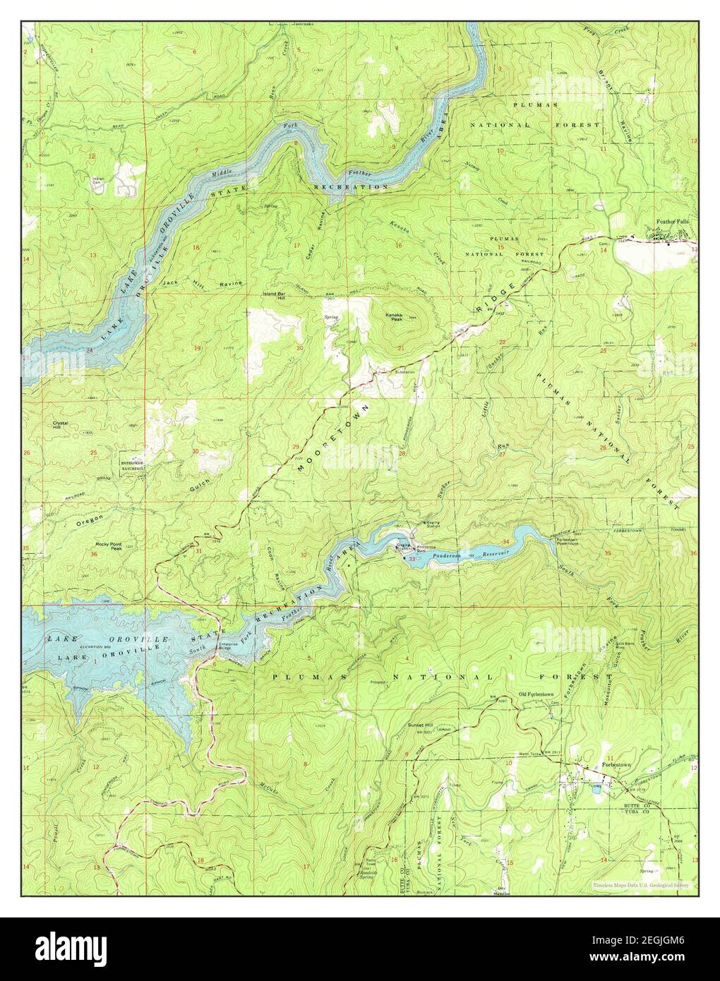 Forbestown, California, map 1970, 1:24000, United States of America by ...