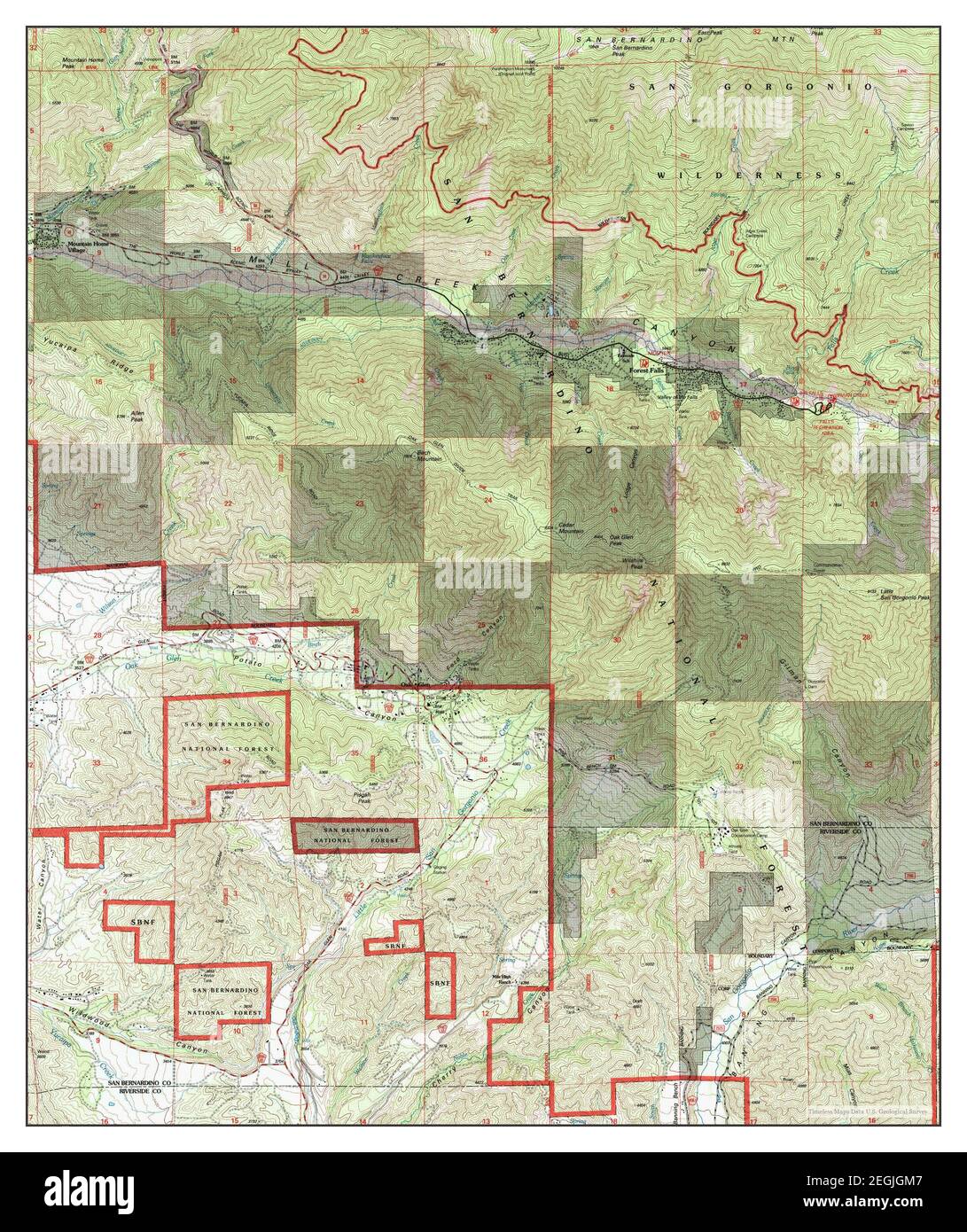 Forest Falls, California, map 1996, 1:24000, United States of America ...