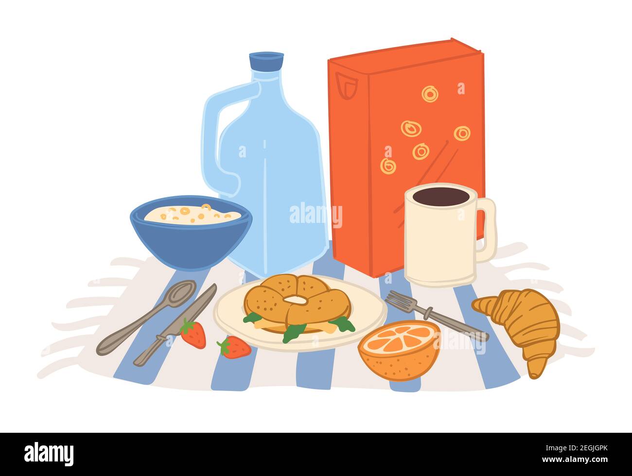 Food preparation for diner Stock Vector Images - Alamy