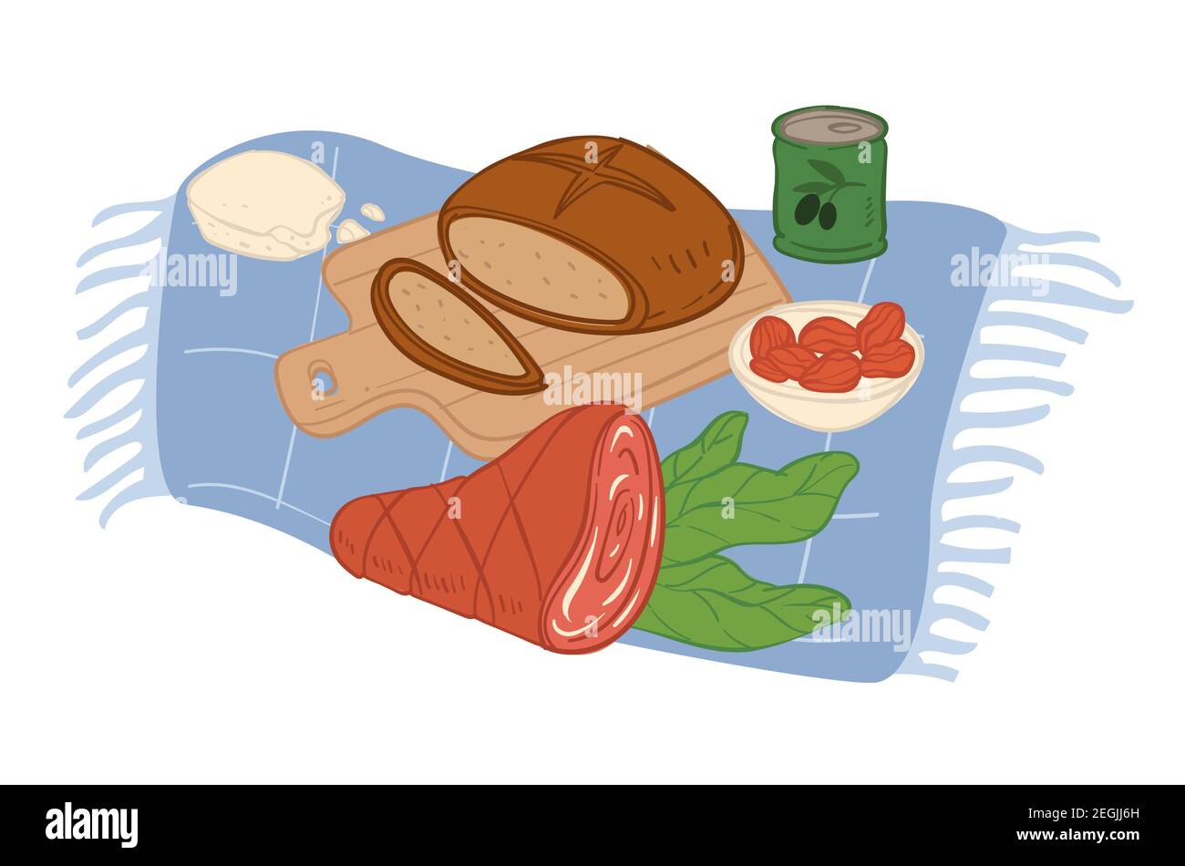 Table food served on Stock Vector Images - Alamy
