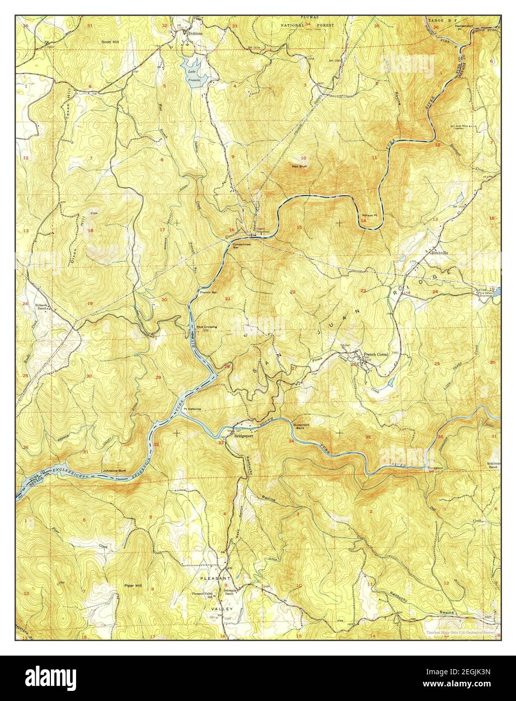 French Corral, California, map 1950, 1:24000, United States of America ...