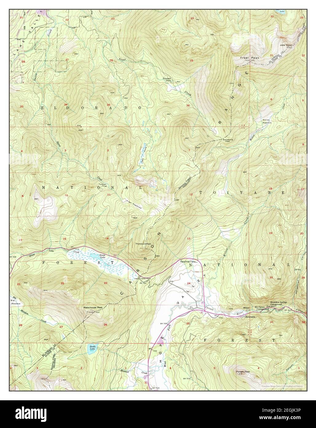 Freel Peak, California, map 1955, 1:24000, United States of America by ...
