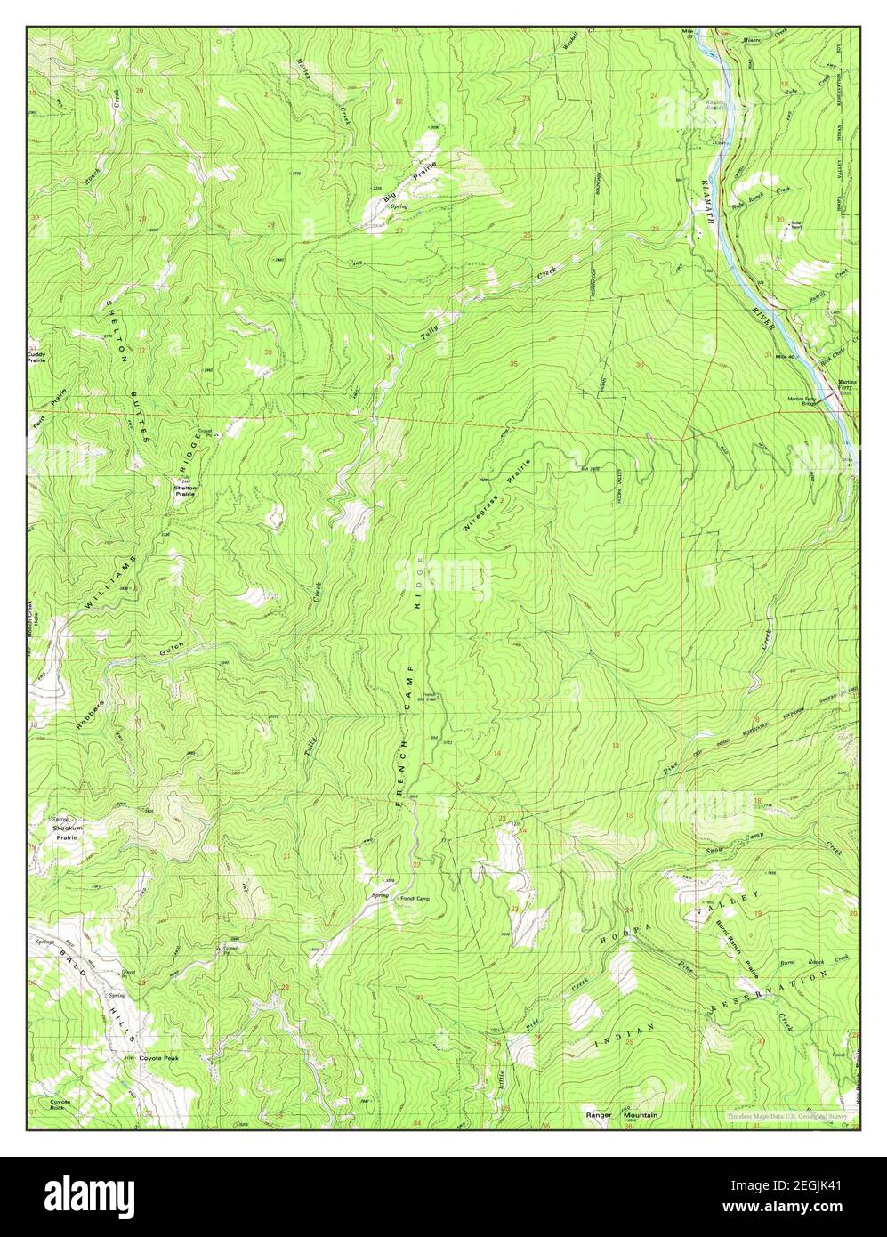 French Camp Ridge, California, map 1983, 1:24000, United States of ...