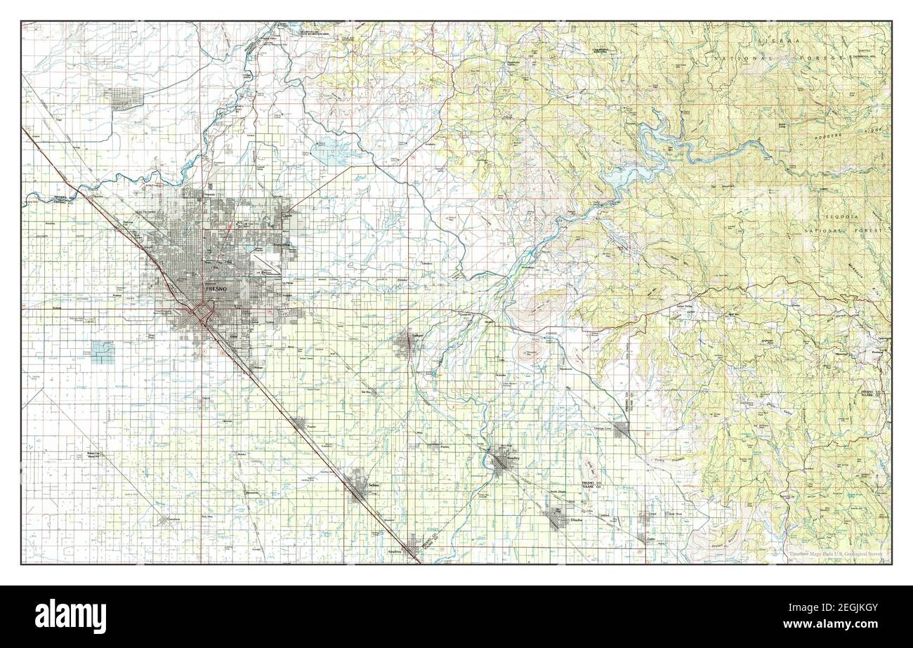 Fresno county map Cut Out Stock Images & Pictures - Alamy