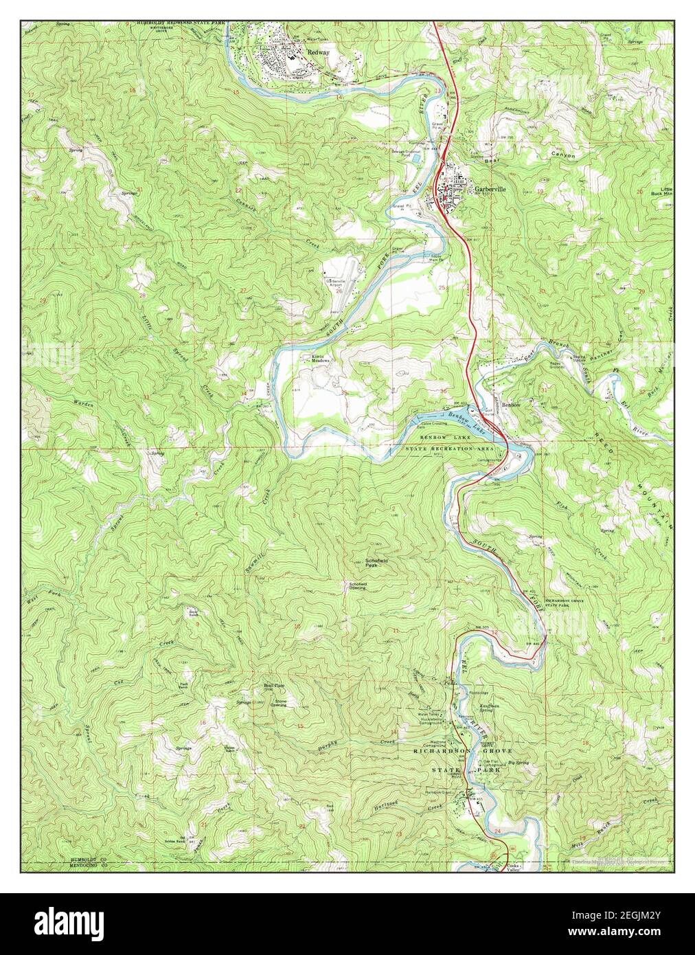 Map of garberville hi-res stock photography and images - Alamy