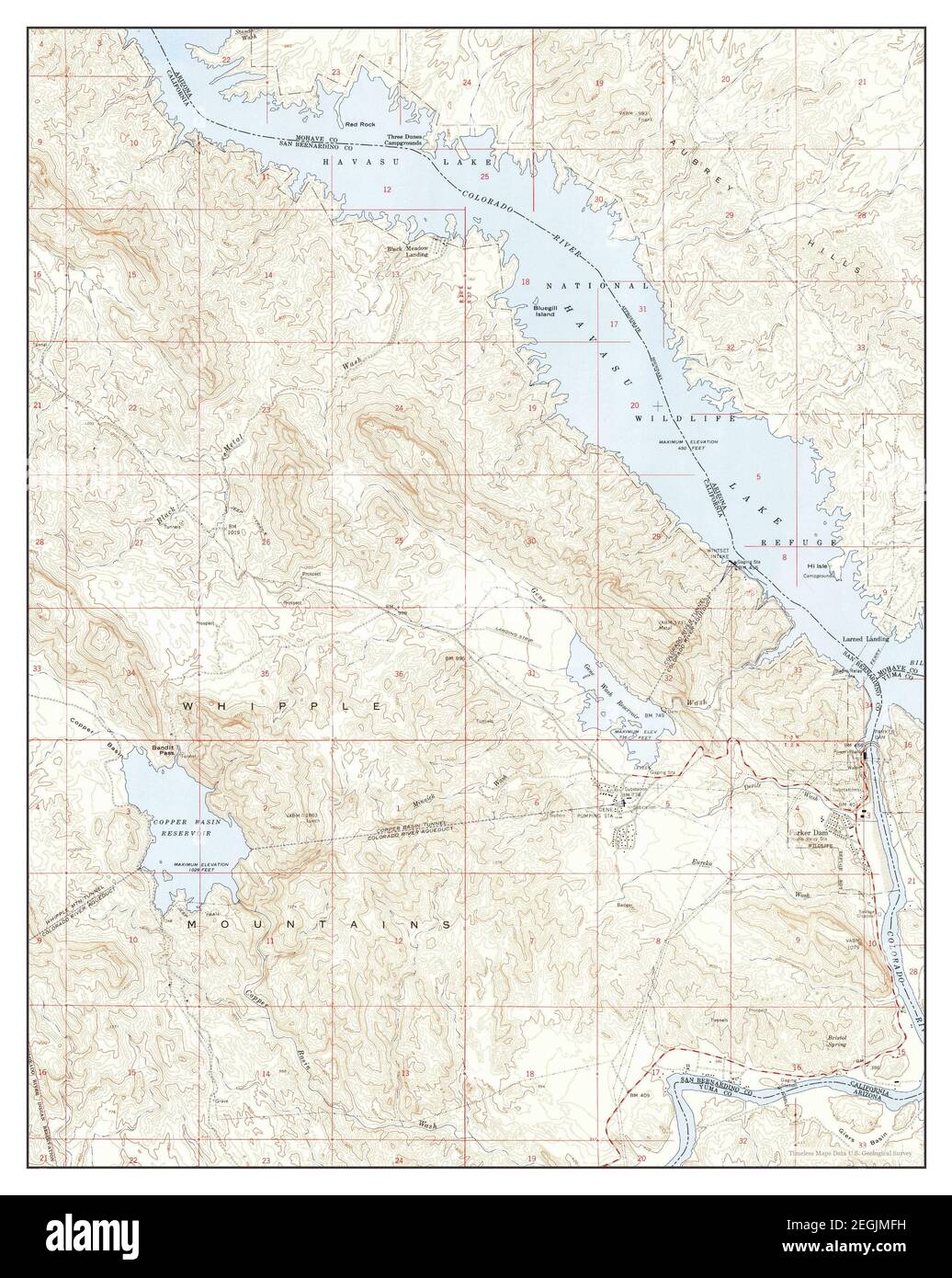 Gene Wash, California, map 1959, 1:24000, United States of America by ...
