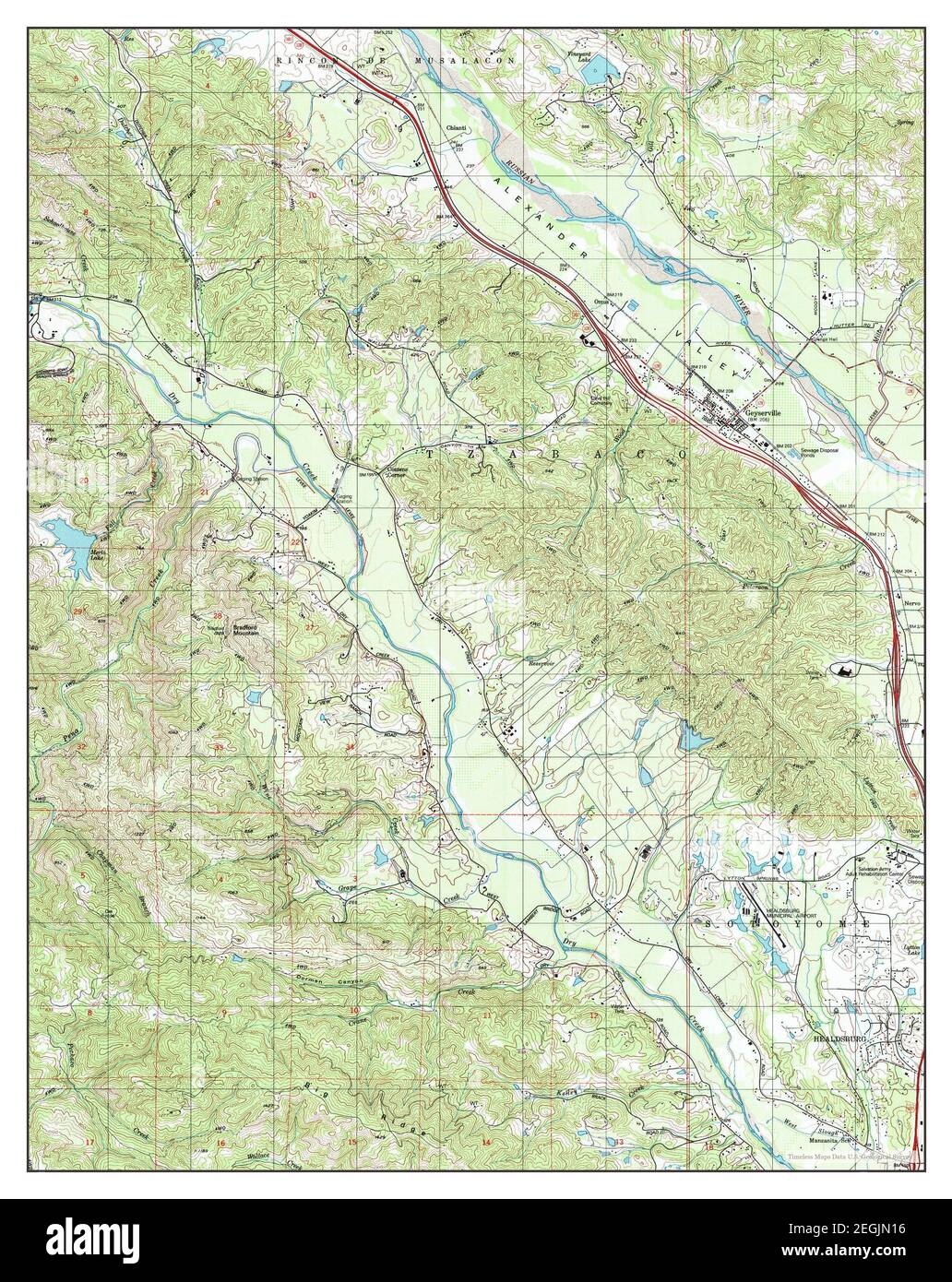 Geyserville, California, map 1997, 1:24000, United States of America by ...