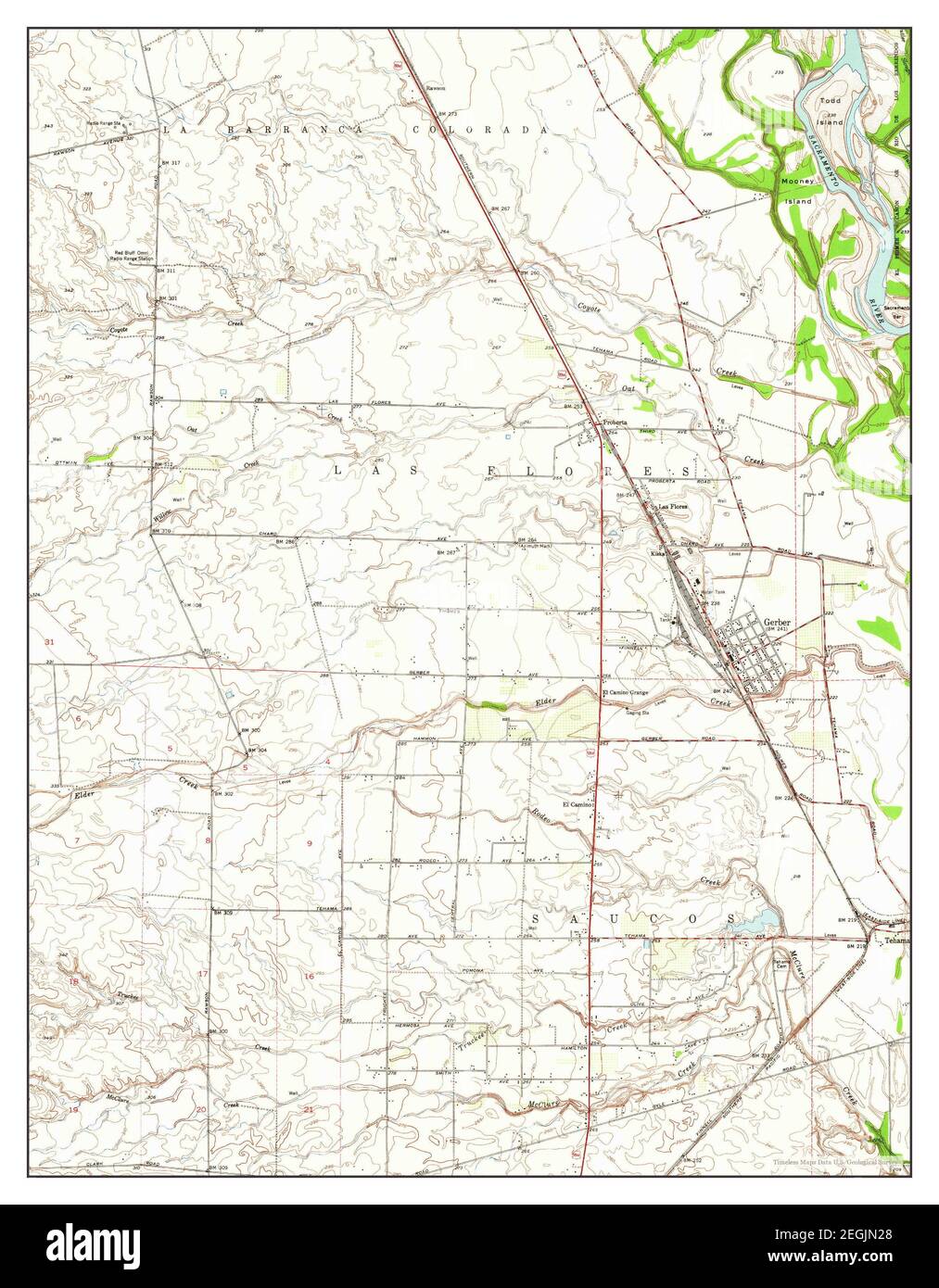 Gerber, California, map 1950, 1:24000, United States of America by ...