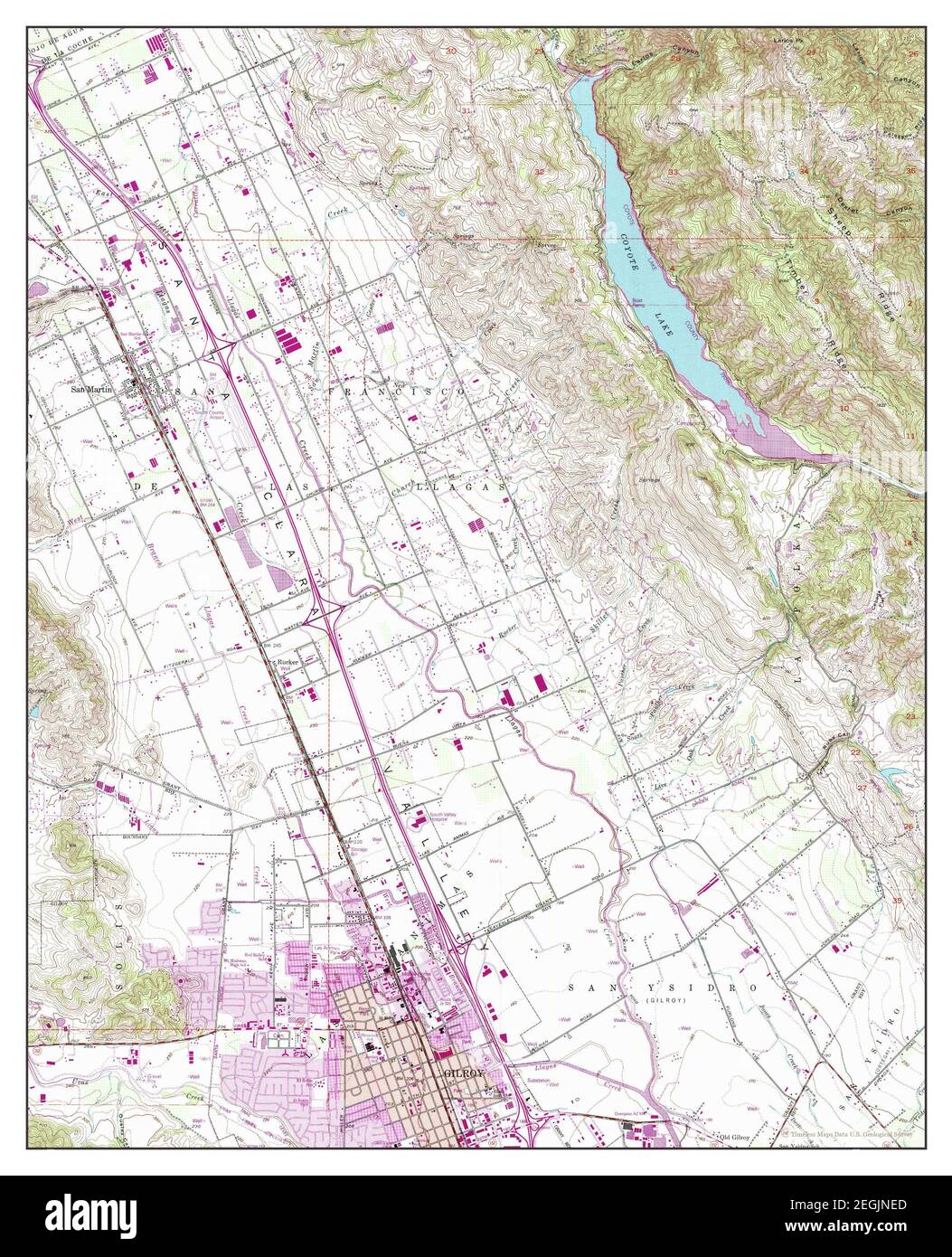 Map of gilroy hi-res stock photography and images - Alamy