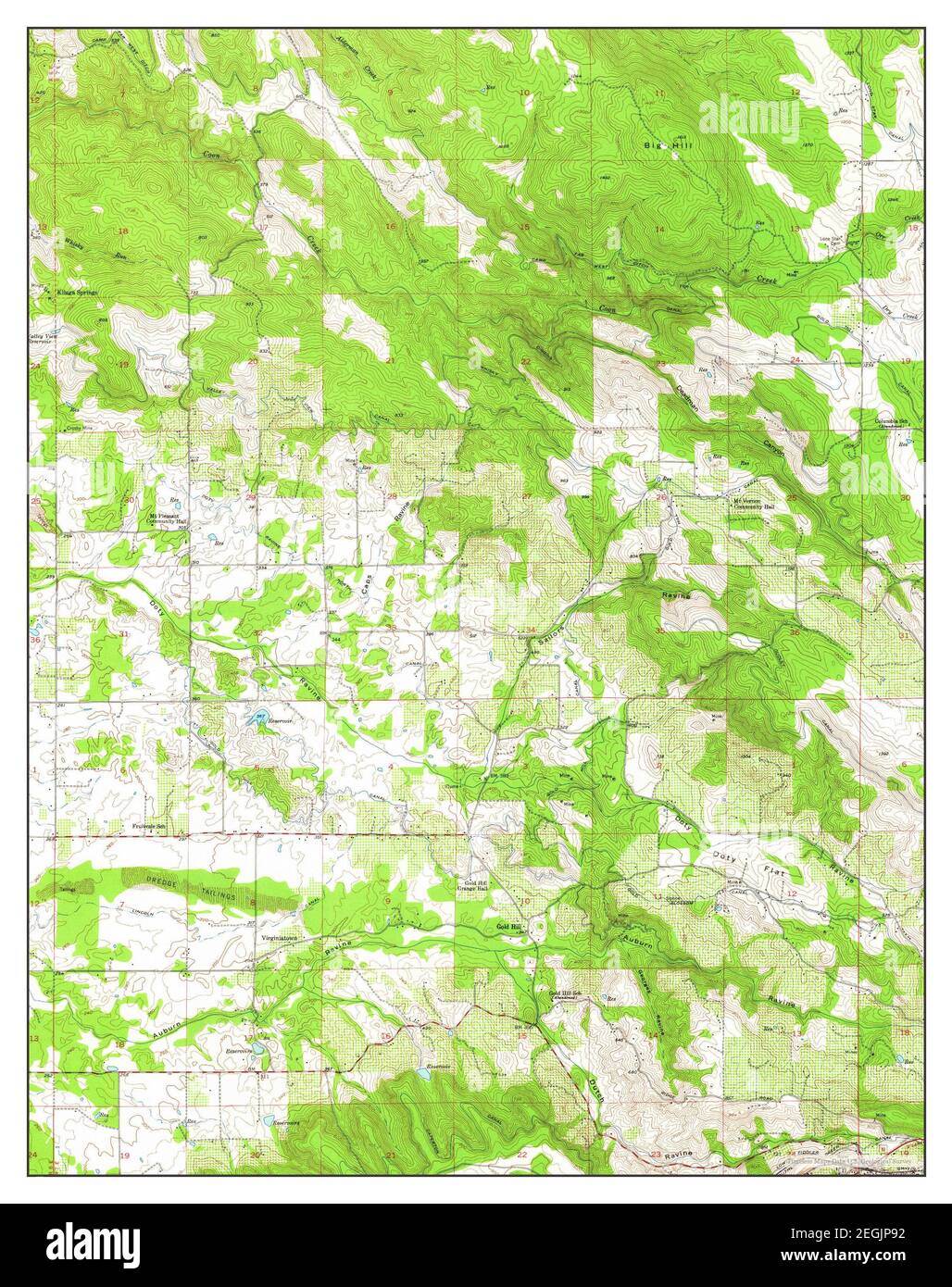 Gold Hill, California, map 1954, 1:24000, United States of America by ...