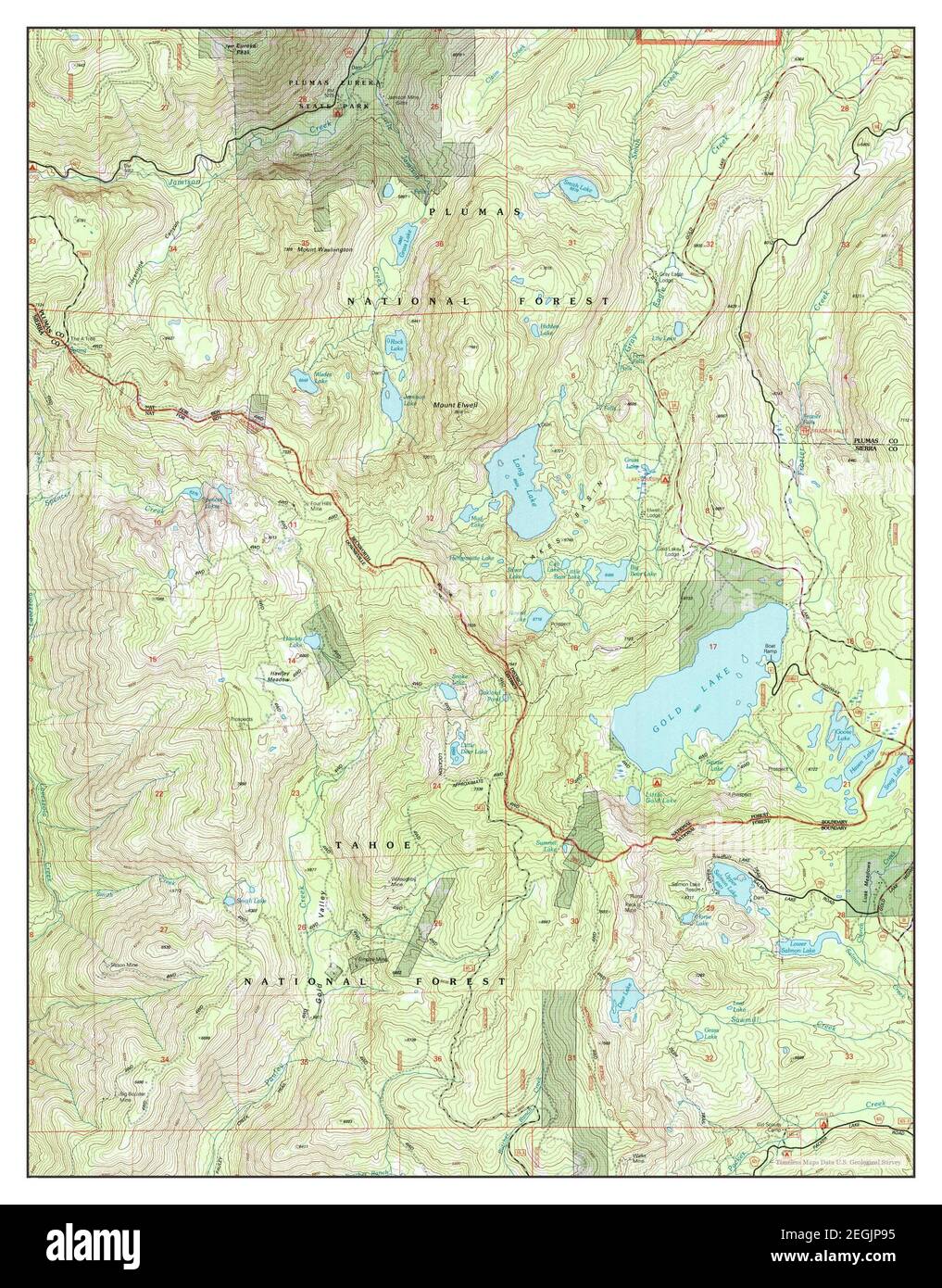 Gold Lake, California, map 2000, 1:24000, United States of America by ...