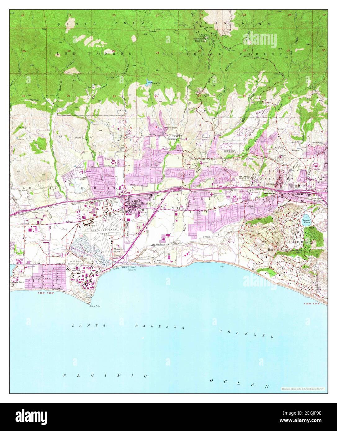Map of california 1950 hi-res stock photography and images - Alamy