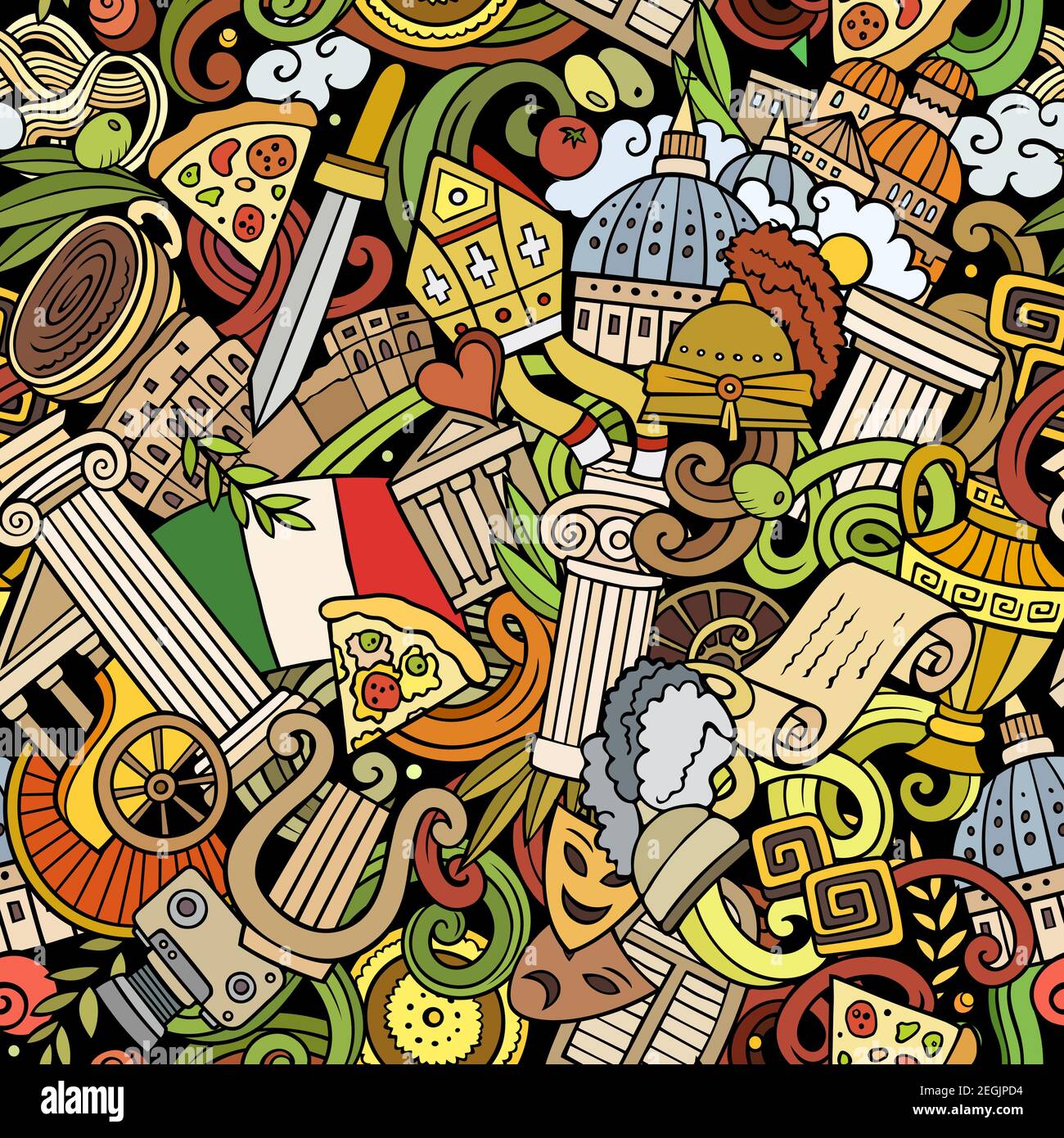 Rome doodles vector illustration hi-res stock photography and images ...
