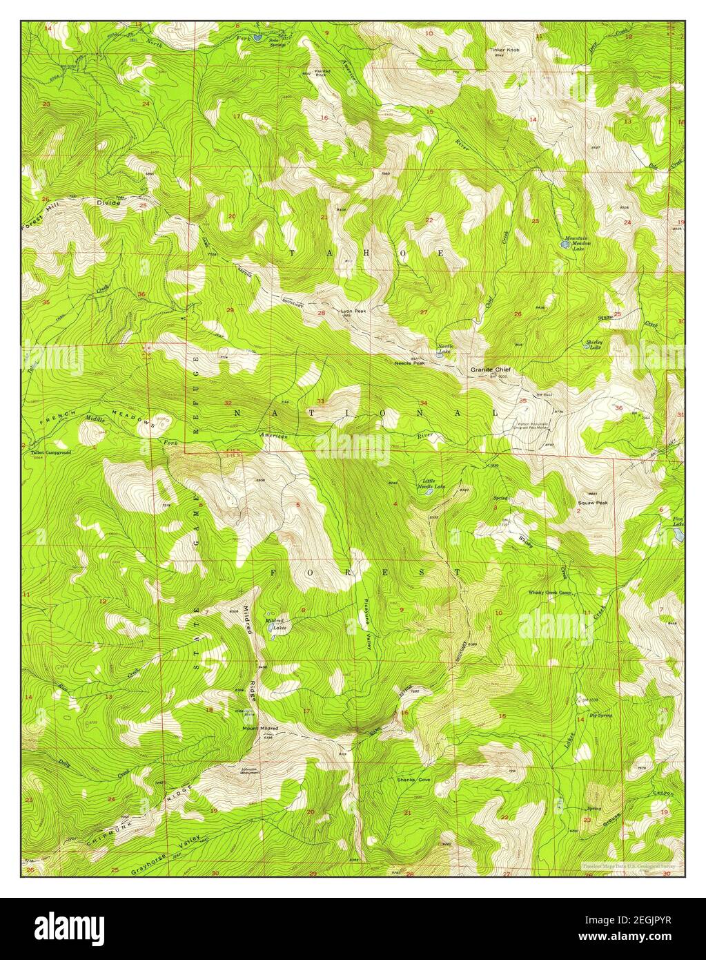 Granite Chief, California, map 1953, 1:24000, United States of America ...