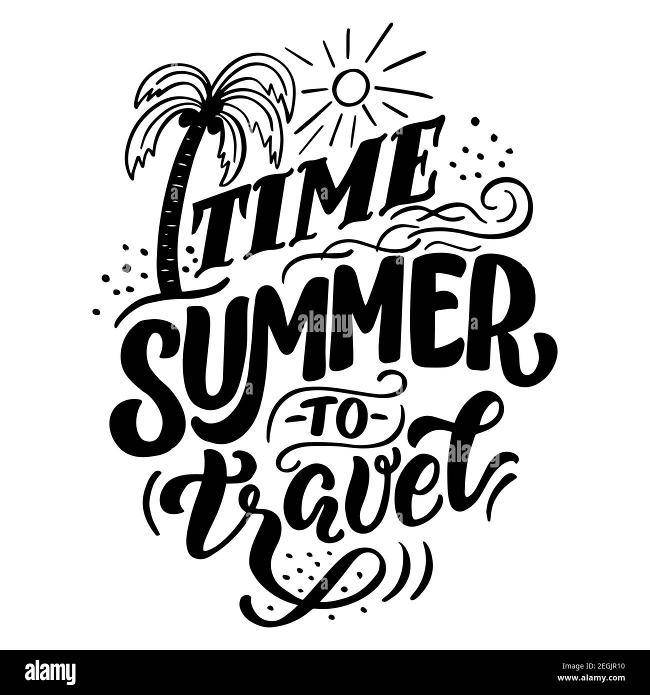 Summer travel font letter Black and White Stock Photos & Images - Alamy