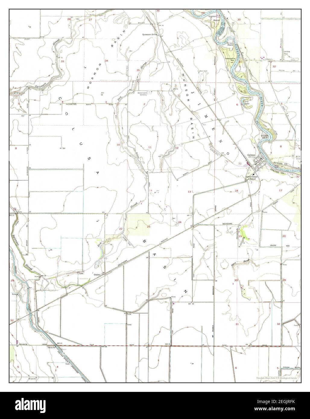 Grimes, California, map 1954, 1:24000, United States of America by ...