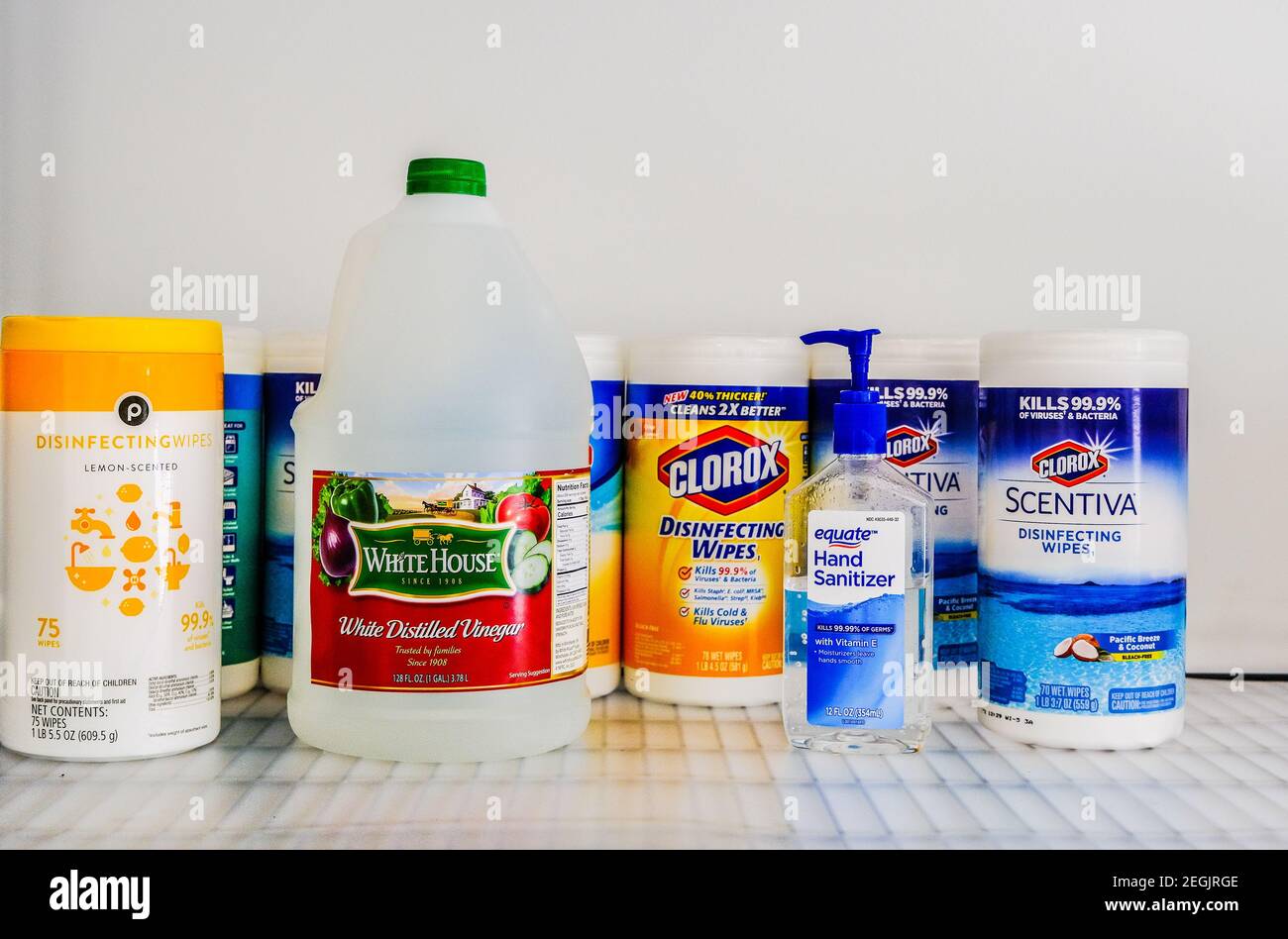 Sanitation and Cleaning Supplies Stock Photo - Alamy