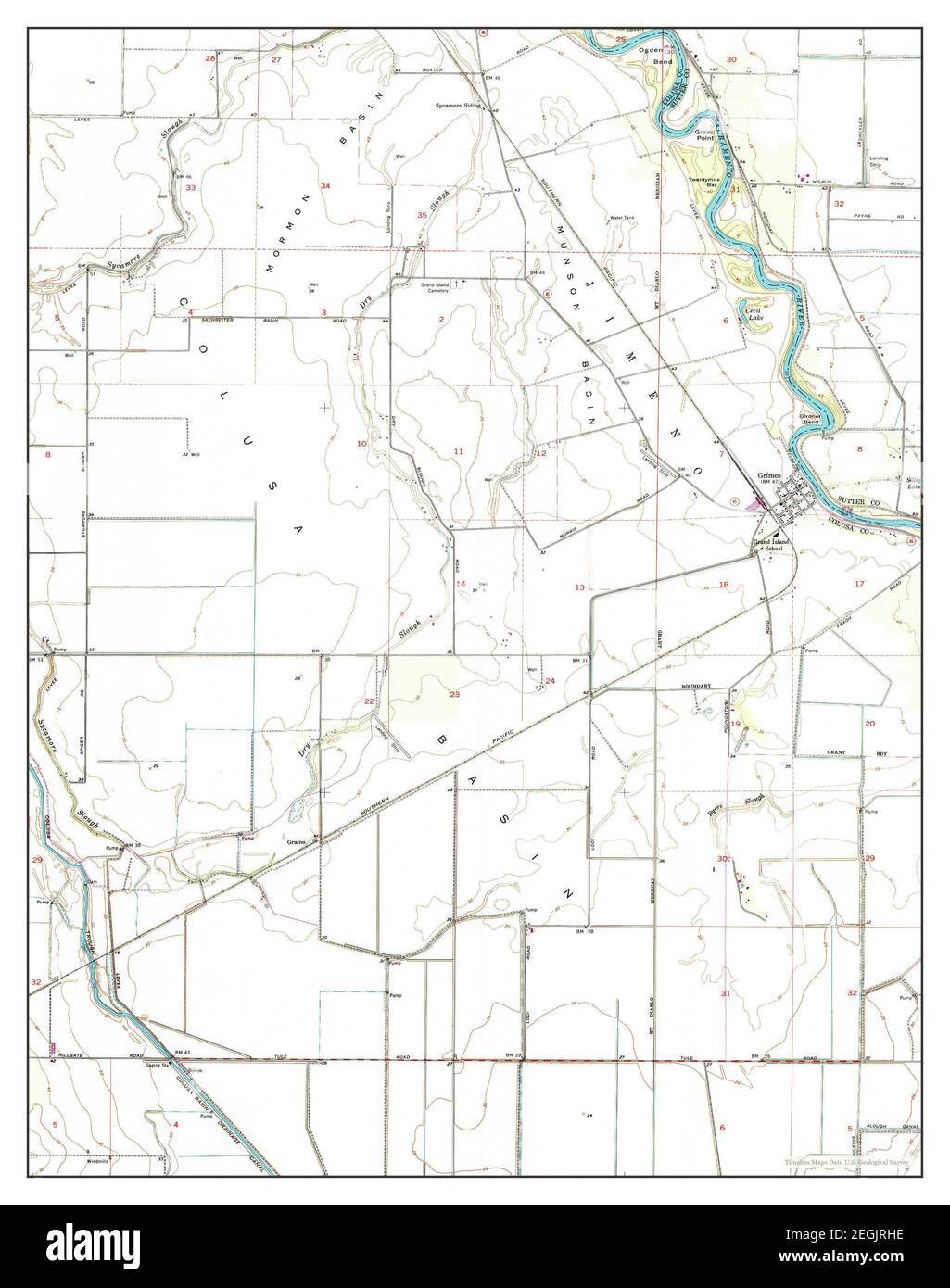Grimes, California, map 1954, 1:24000, United States of America by ...