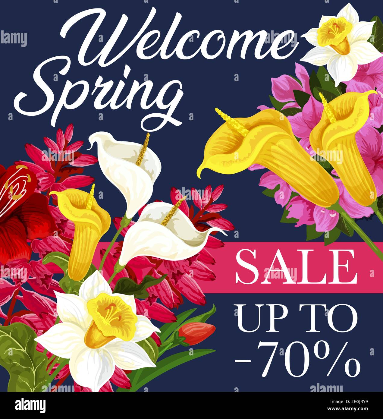 Lily flower market Stock Vector Images - Alamy