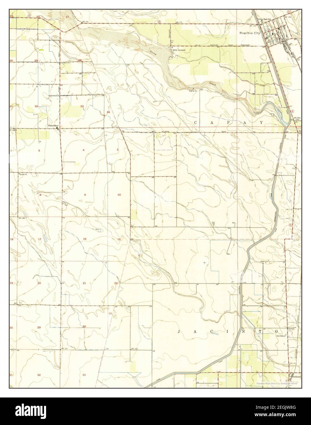 Hamilton City, California, map 1950, 1:24000, United States of America ...