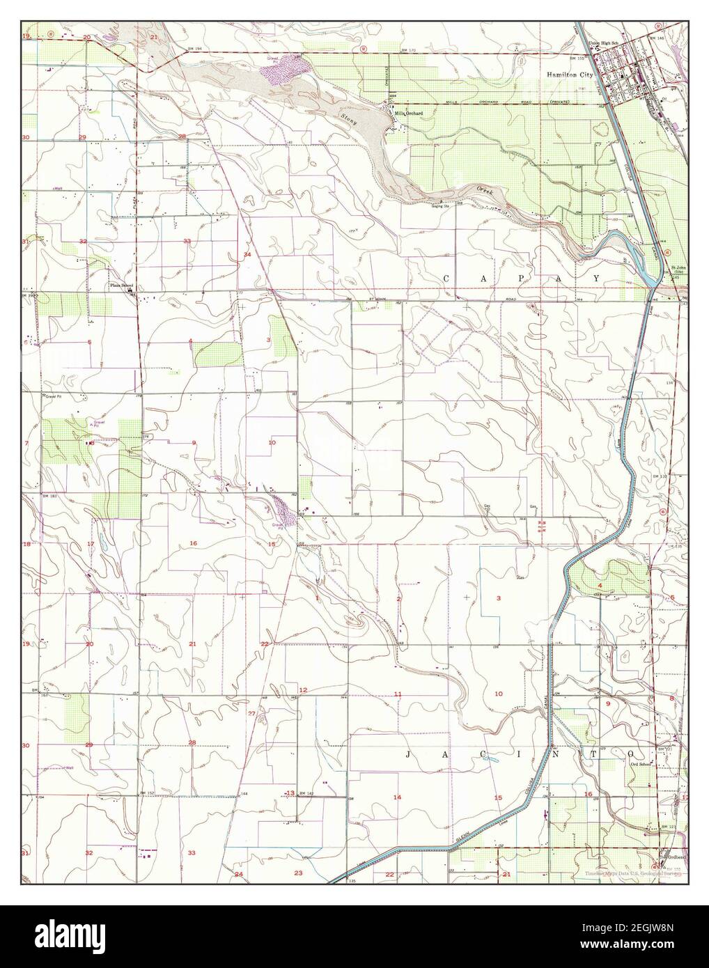 Old map of hamilton Cut Out Stock Images & Pictures - Alamy