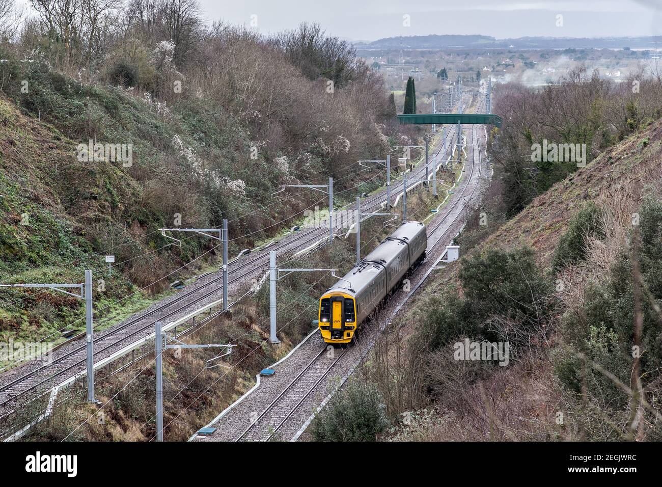 GWR 158959 approaches Patchway tunnel with a Bristol Temple Meads bound ...