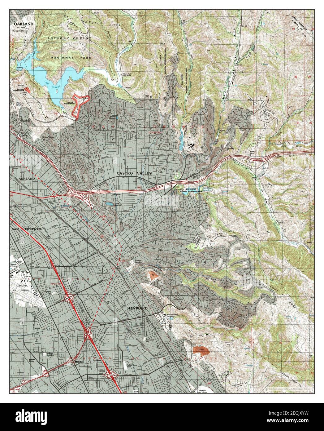 Hayward, California, map 1993, 1:24000, United States of America by ...