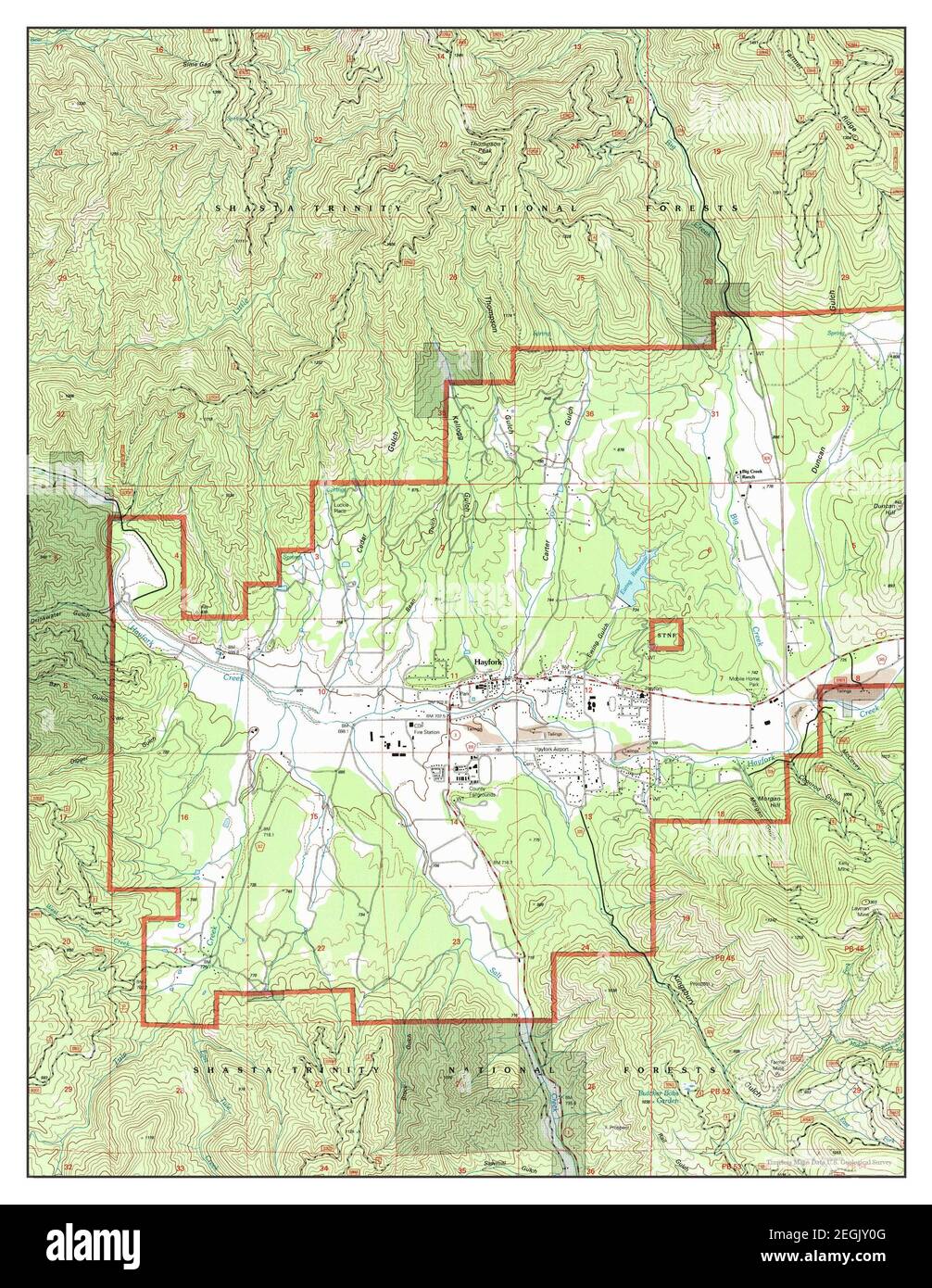 Map of hayfork hi-res stock photography and images - Alamy