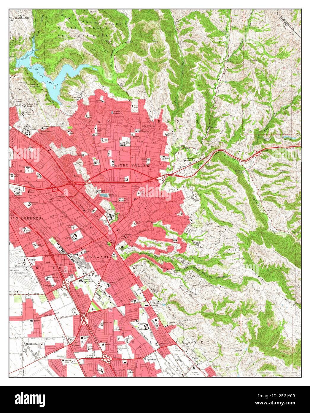Hayward, California, map 1959, 1:24000, United States of America by ...