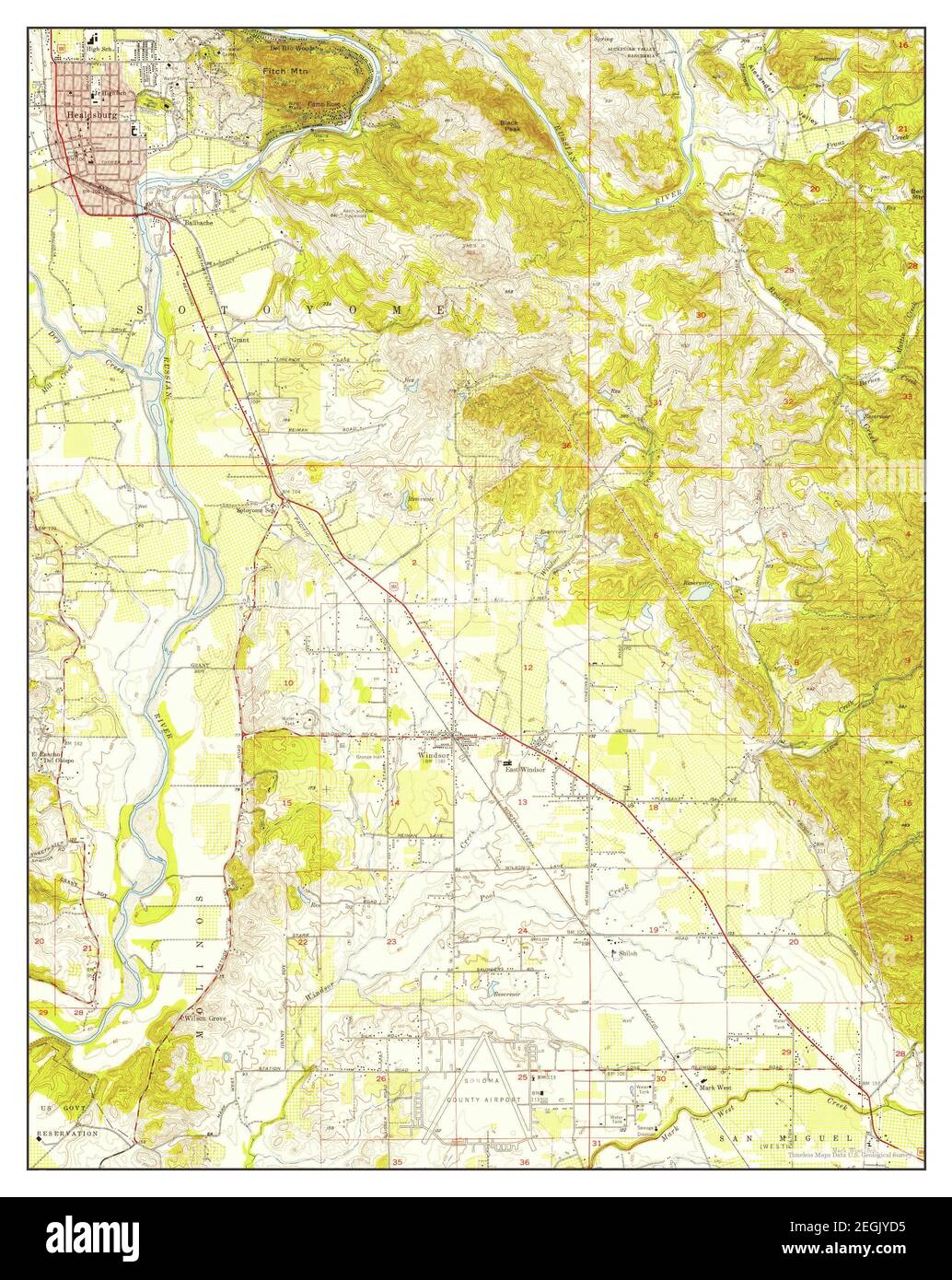 Map of healdsburg hi-res stock photography and images - Alamy