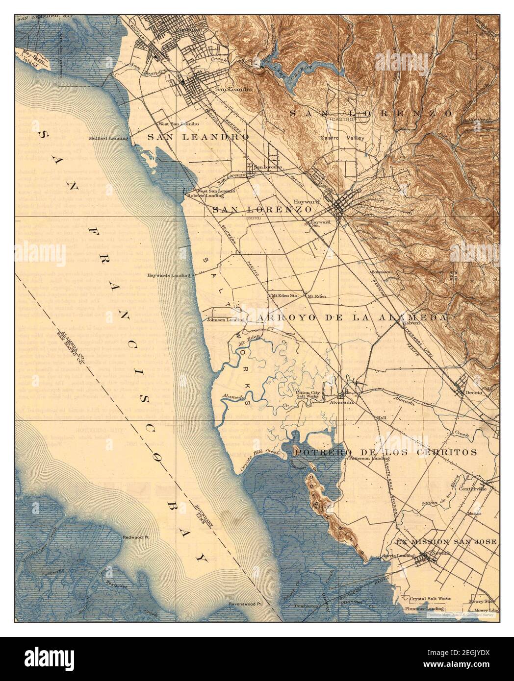 Hayward, California, map 1915, 1:62500, United States of America by ...