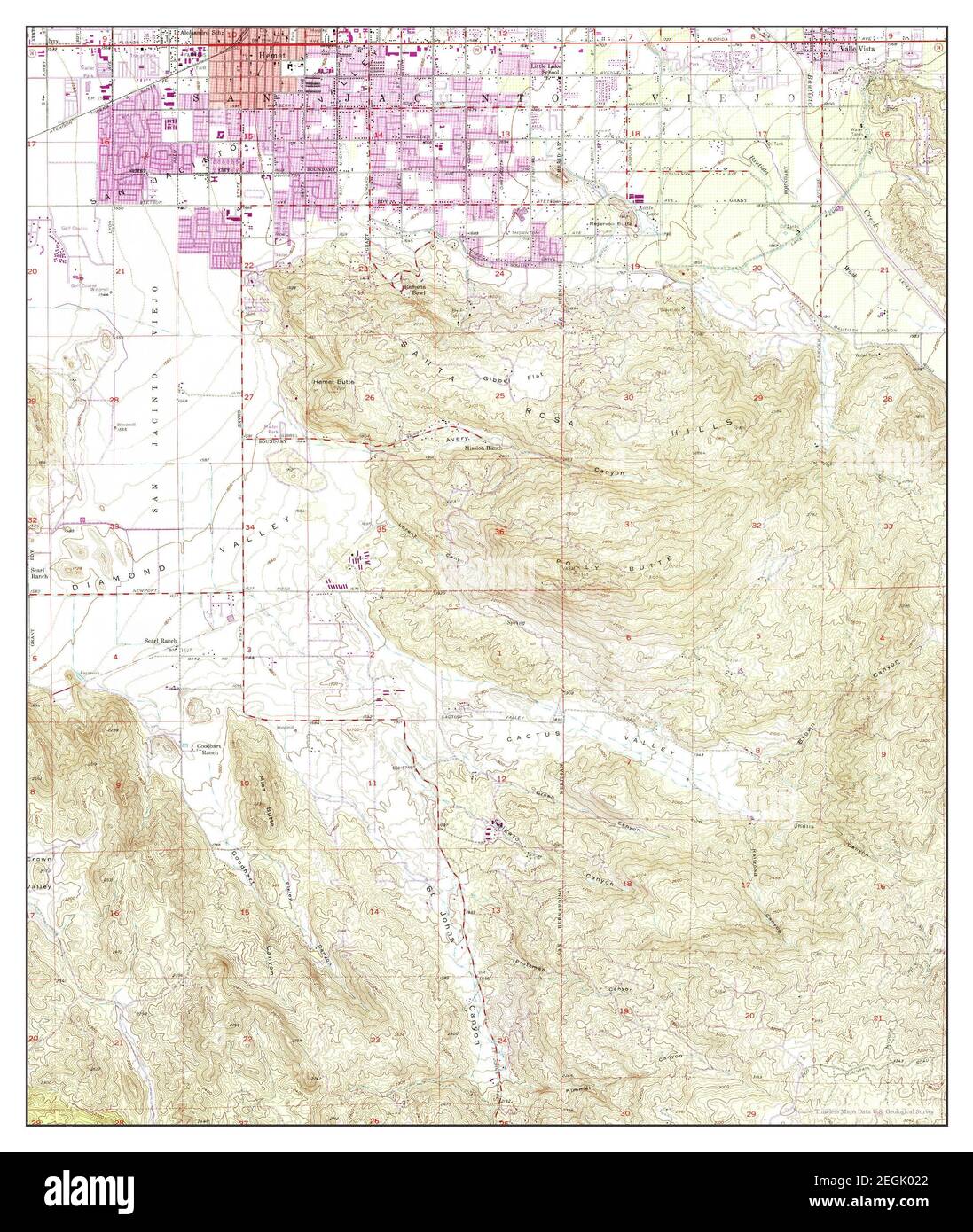 Mapa Del área De Hemet, California