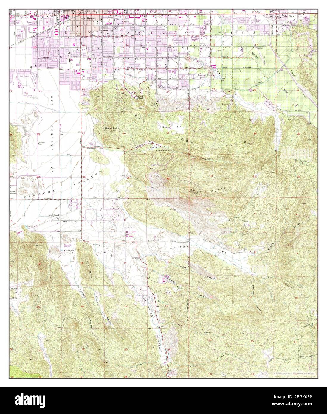 Hemet, California, map 1953, 1:24000, United States of America by ...