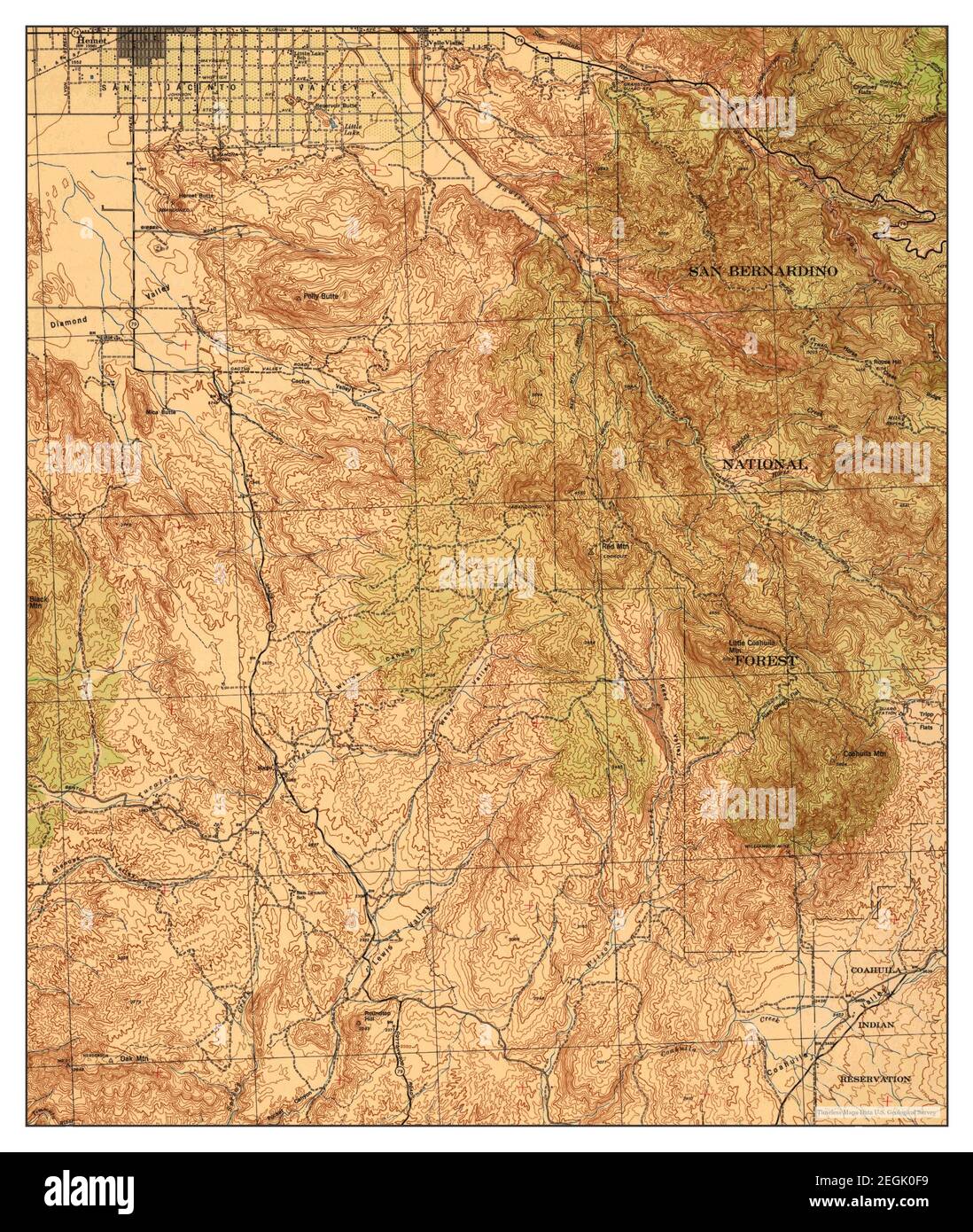 Map Of Hemet California High Resolution Stock Photography and Images ...