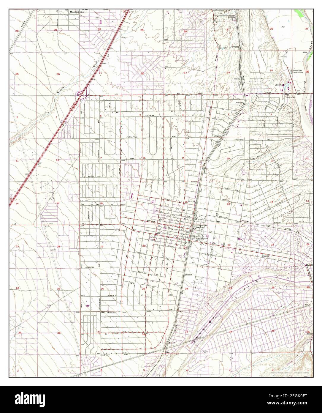Map of hesperia hi-res stock photography and images - Alamy